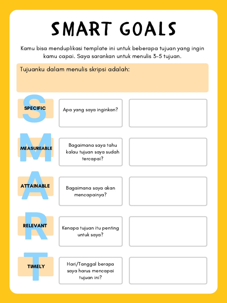 Tujuan SMART untuk Skripsi | PDF