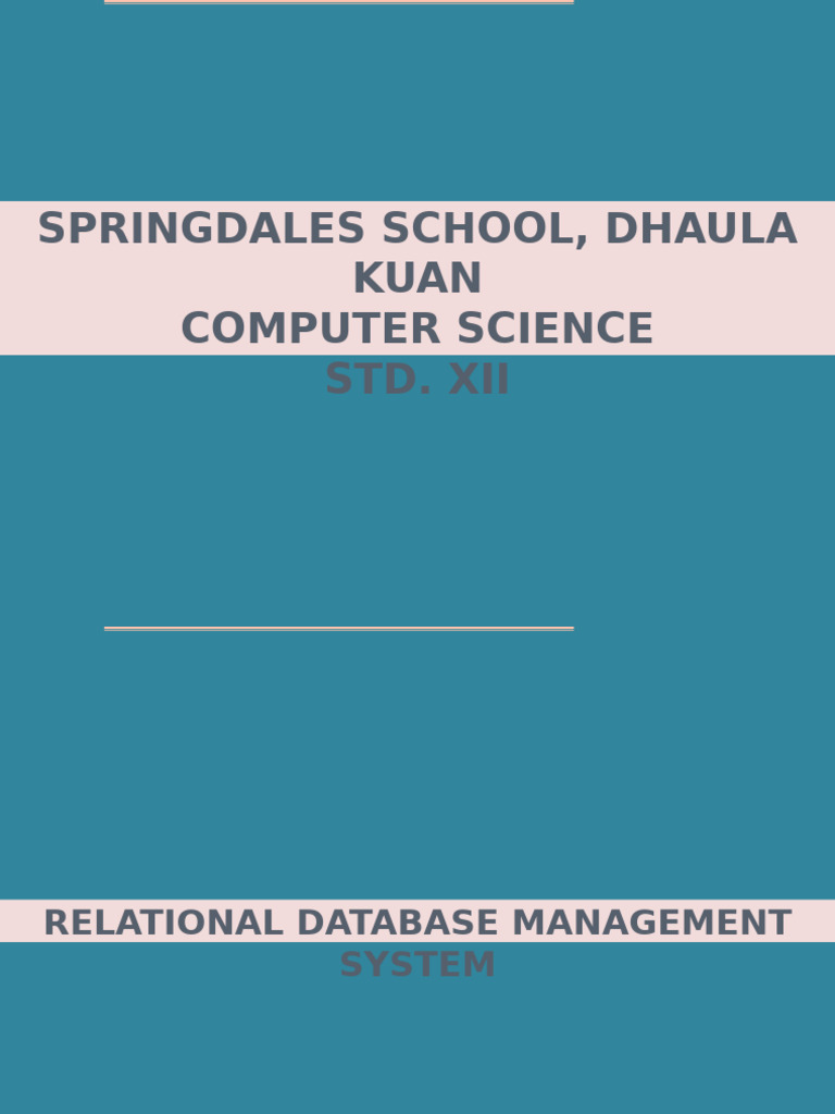 1. RDBMS_SQL | PDF | Databases | My Sql 1. RDBMS_SQL | PDF | Databases | My Sql