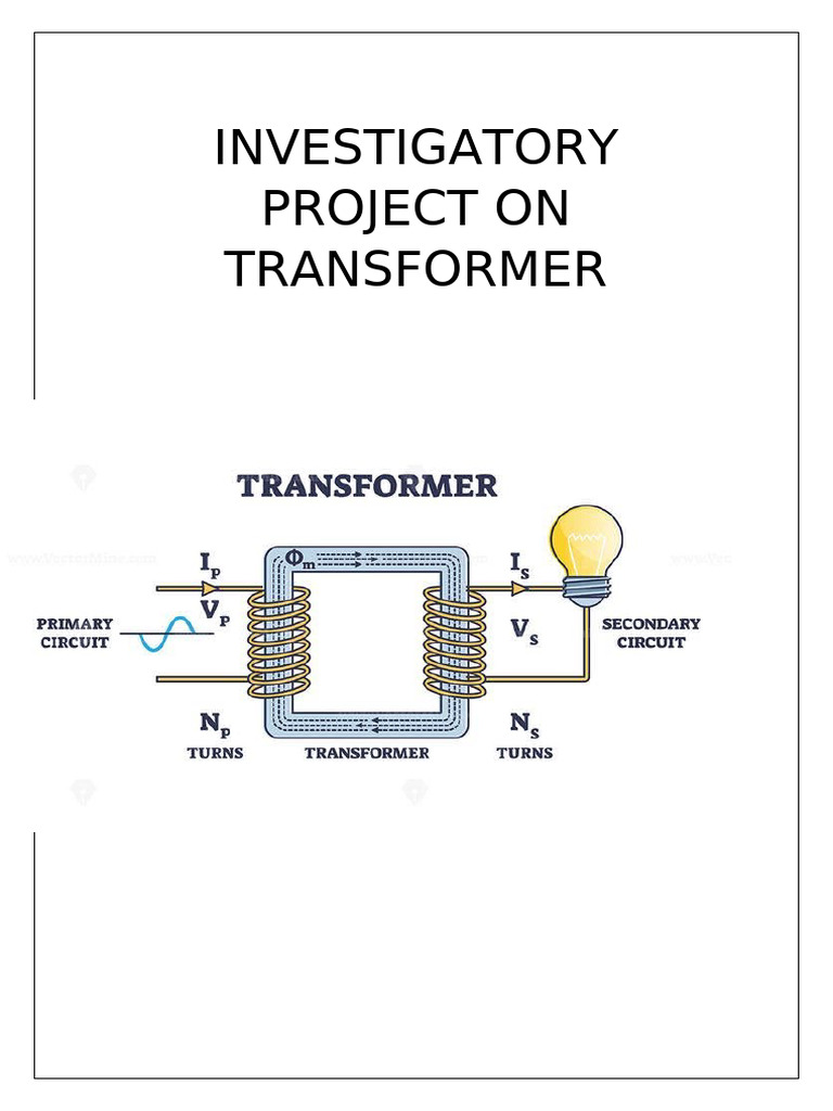 Investigatory Project On Transformer | PDF | Transformer | Inductor