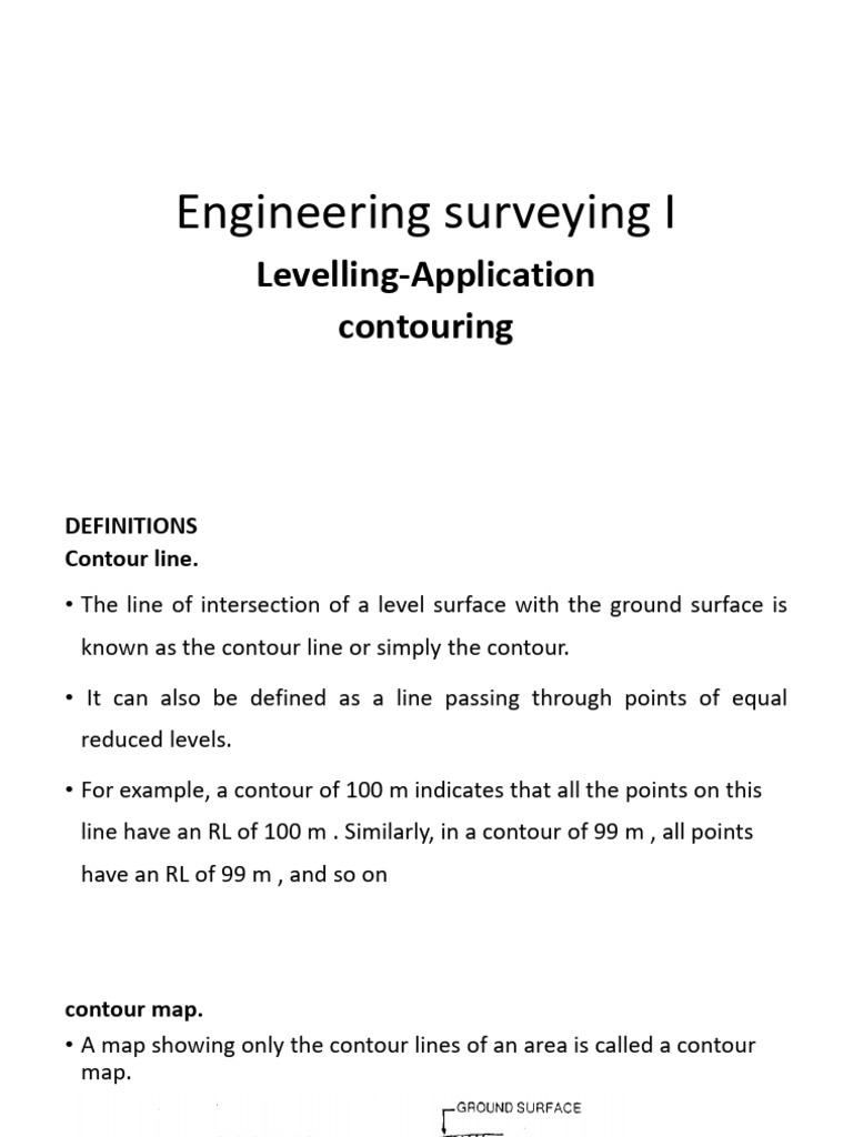 Levelling Application-Contouring | PDF | Contour Line | Map