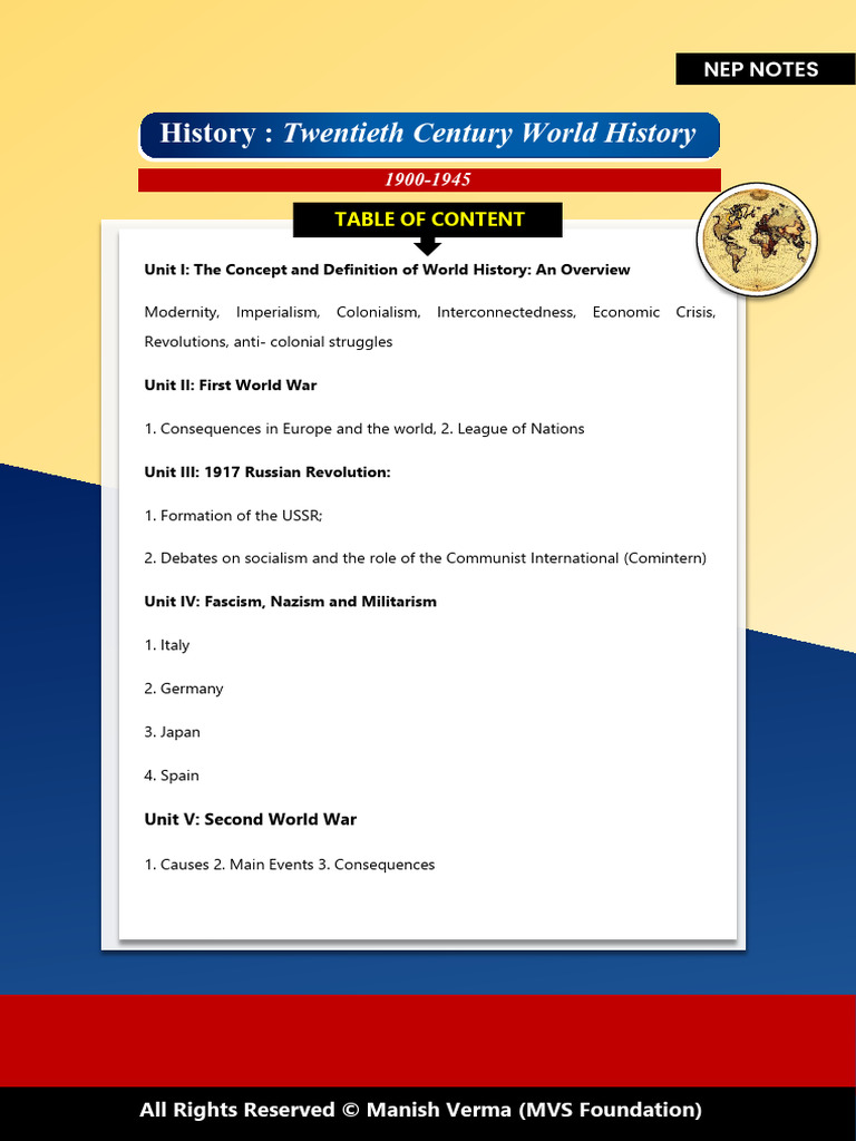 Twentieth Century World History 1900-1945 | PDF | Nazi Party | Socialism