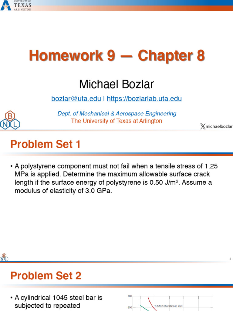 HW9 Ch8 | PDF | Fracture | Fatigue (Material)