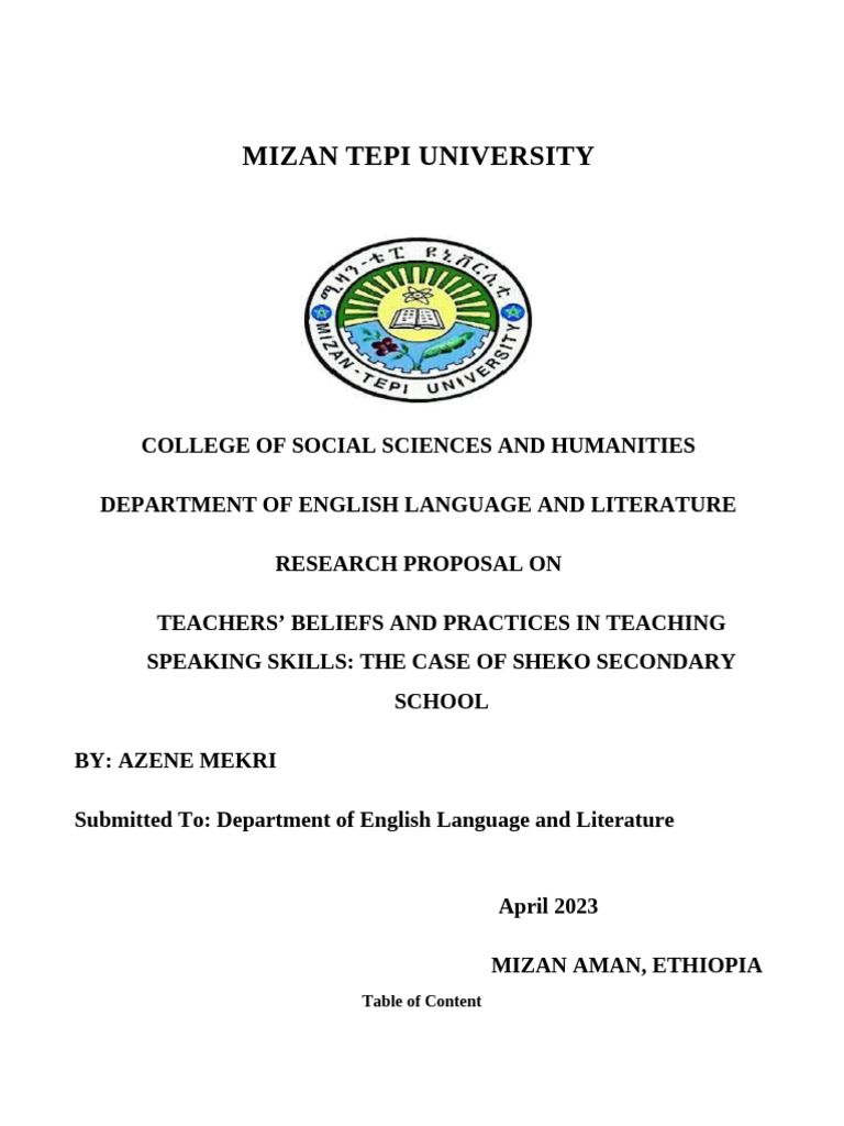 Azene Final Proposal | PDF | Learning | Teachers