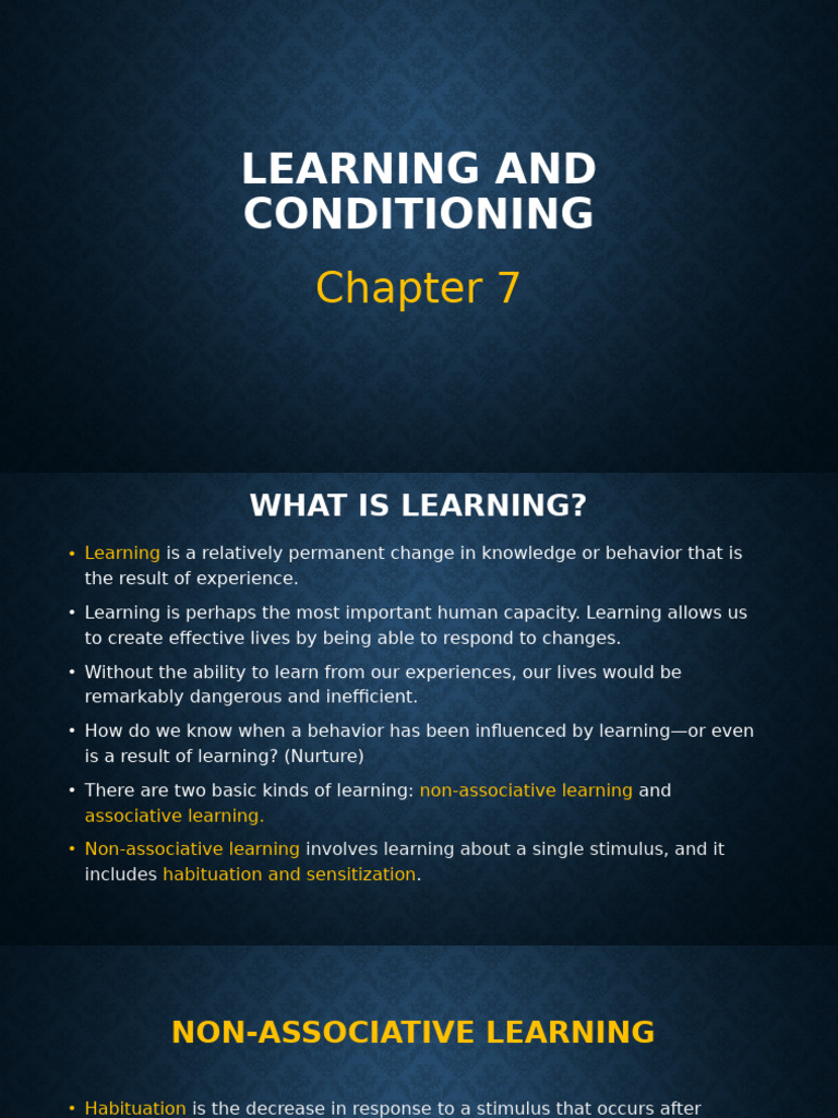 Learning Chapter 7 Psy | PDF | Classical Conditioning | Learning