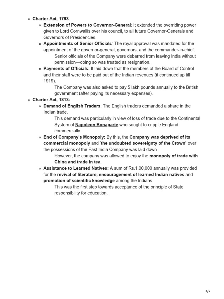 Charter Act-1793 | PDF