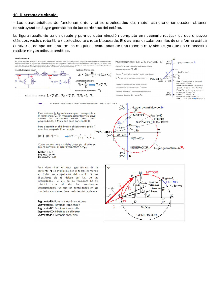 Diagrama Circular de Motores Asíncronos | PDF