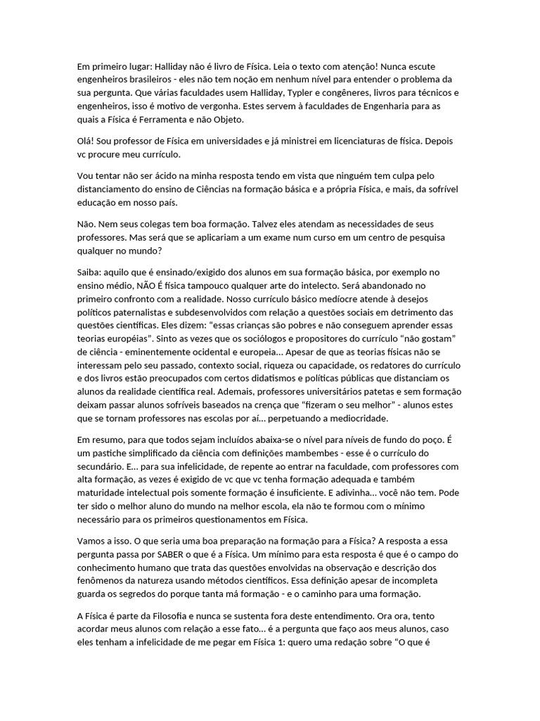 Como Ser Auto Didata em Física e Matemática | PDF | Science | Física