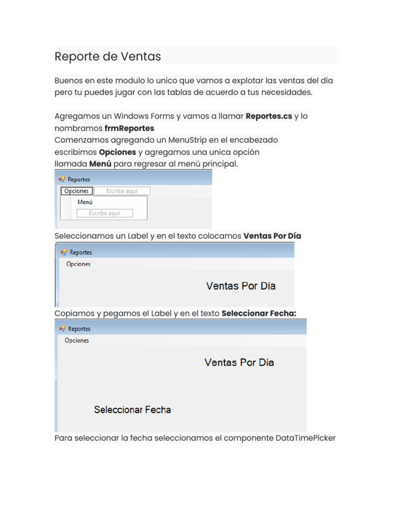 6. Reporte de Ventas | PDF | Ingeniería de software | Bases de datos