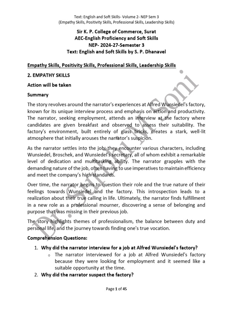 English Notes Sem 3 | PDF | Optimism | Unemployment