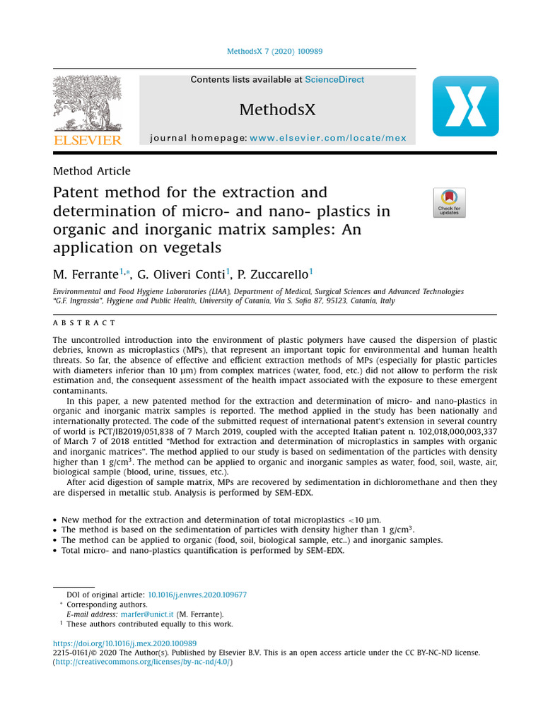 2020-Patent Method For Extraction | PDF | Materials