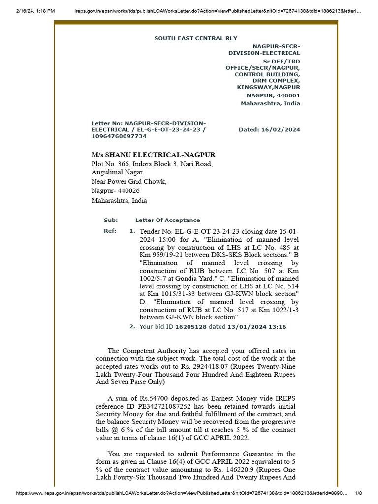 LOA Shanu Electricals | PDF | Electrical Wiring | Ac Power Plugs And ...