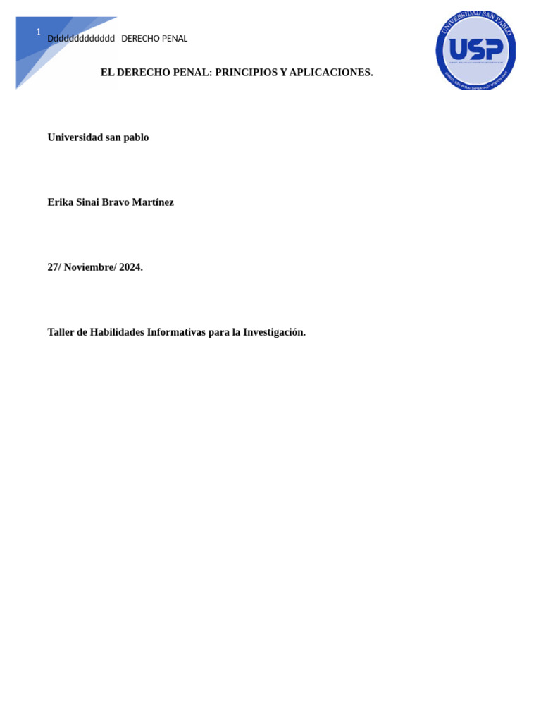 Derecho Penal Formato APA. | PDF | Derecho penal | Castigos