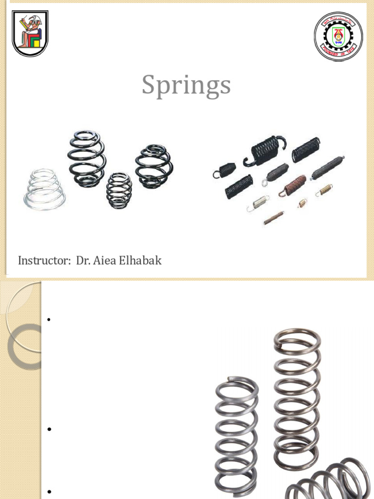 Springs | PDF | Helix | Mechanics