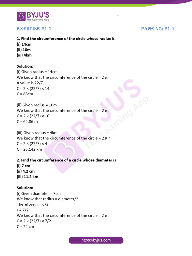 RD Sharma Maths Class7 Solution Chapter 21 | PDF | Area | Length