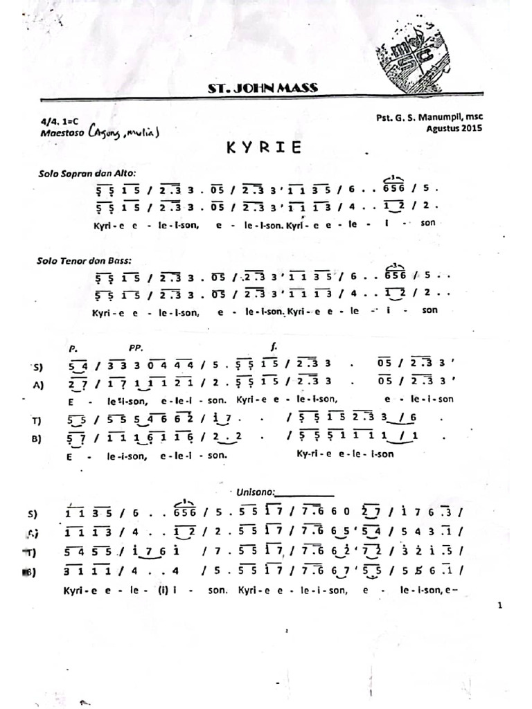 Misa John Mass | PDF