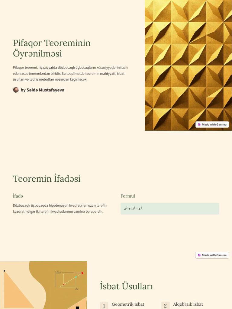 Pifaqor Teoreminin Oyrenilmesi | PDF