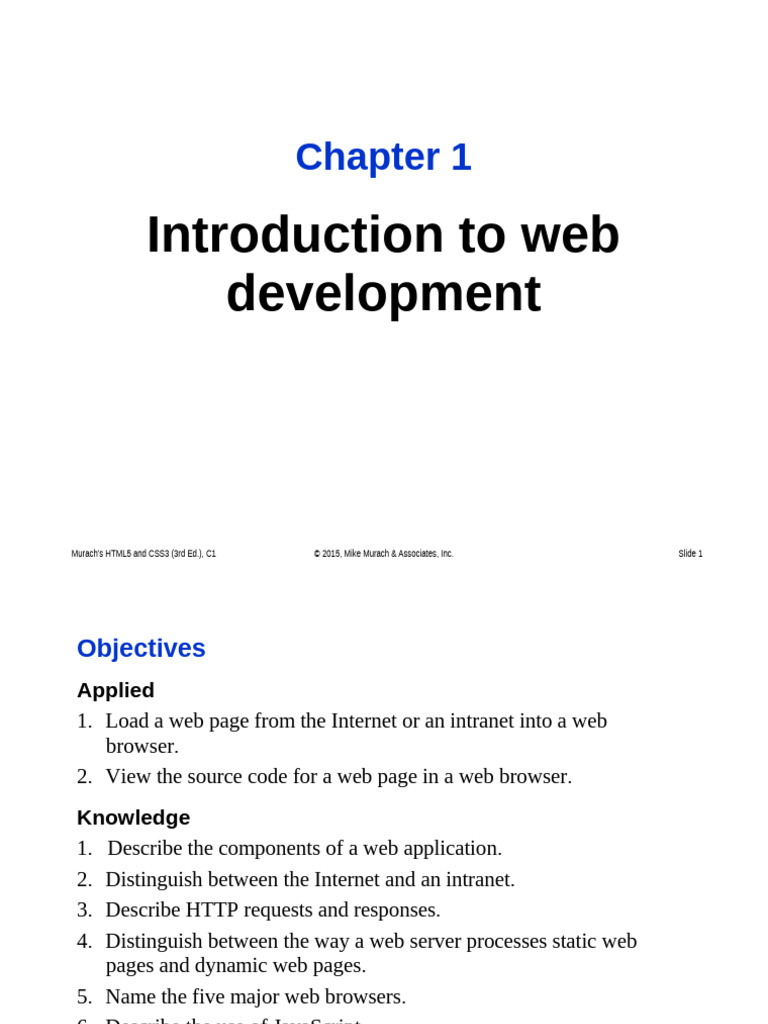 Chapter 1 Slides | PDF | World Wide Web | Internet & Web