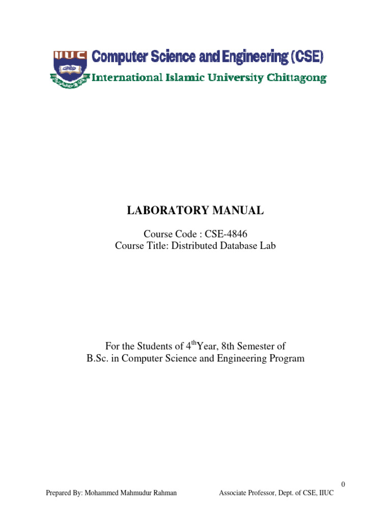 Laboratory Manual - Cse-4846 - MMR | PDF | Information Technology Management | Data