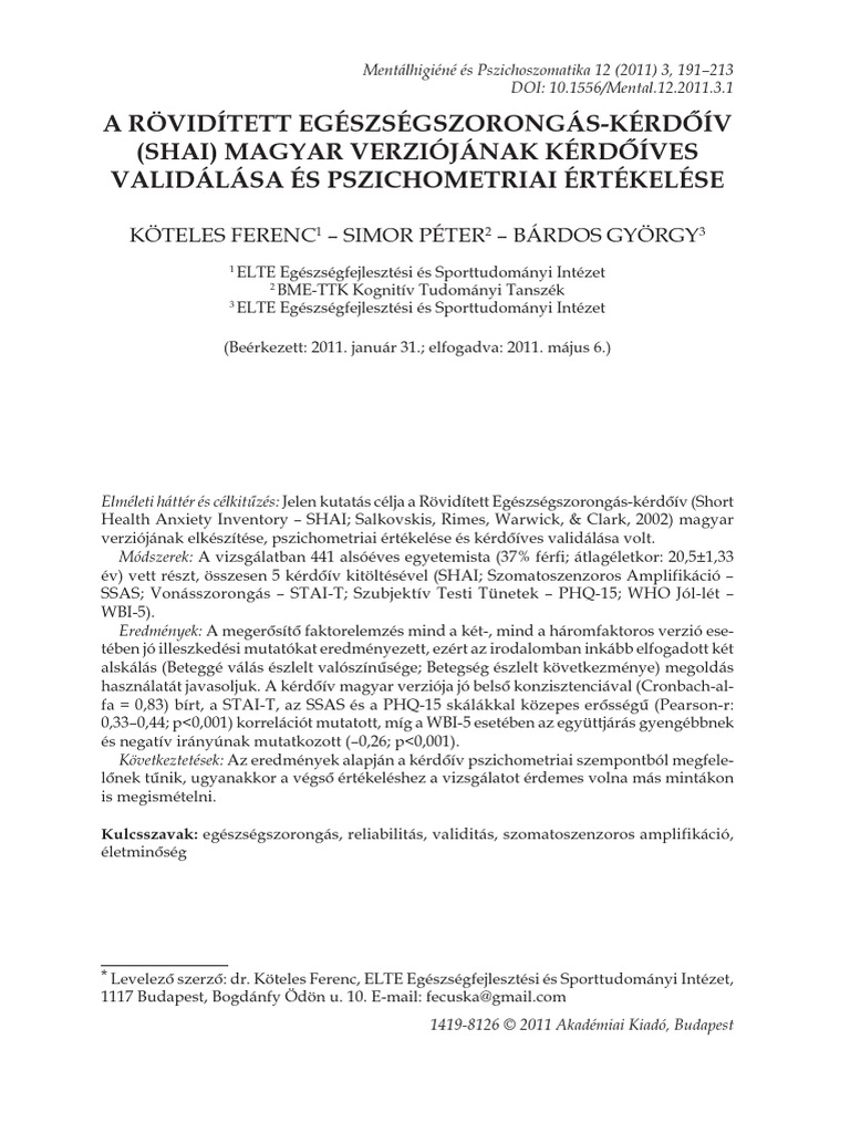 SHAI Validation | PDF
