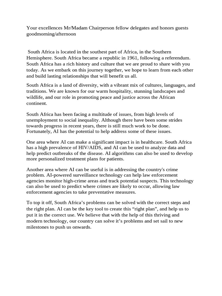 Opening Speech Defne | PDF