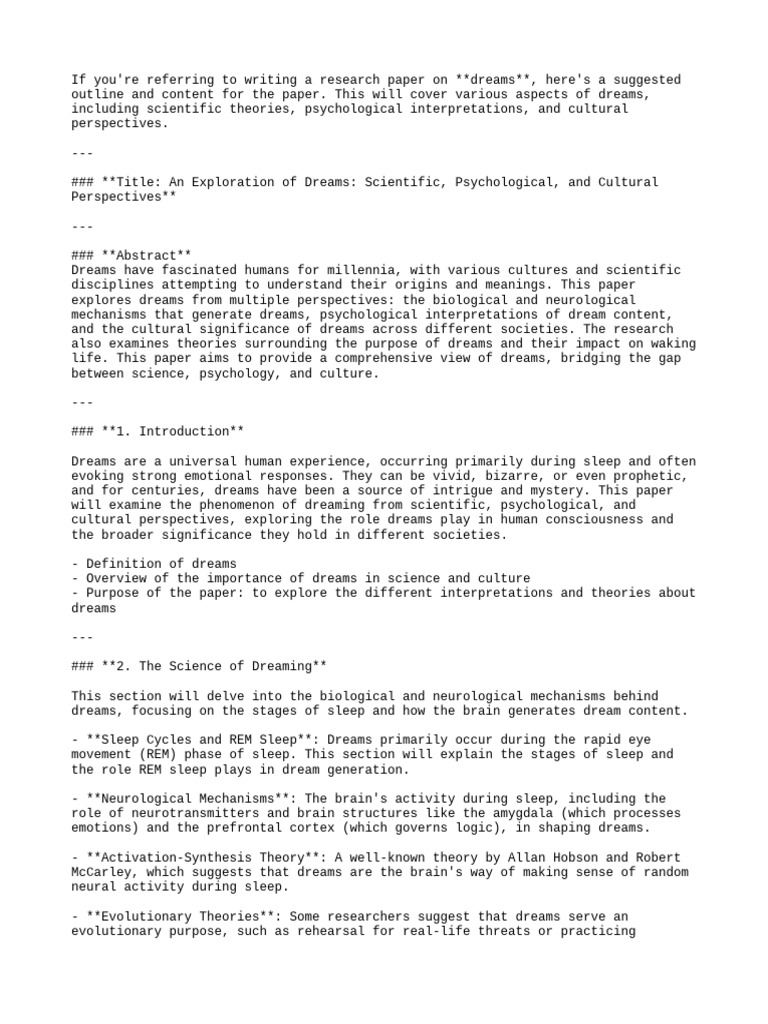 Dream Pdf Dream Unconscious Mind