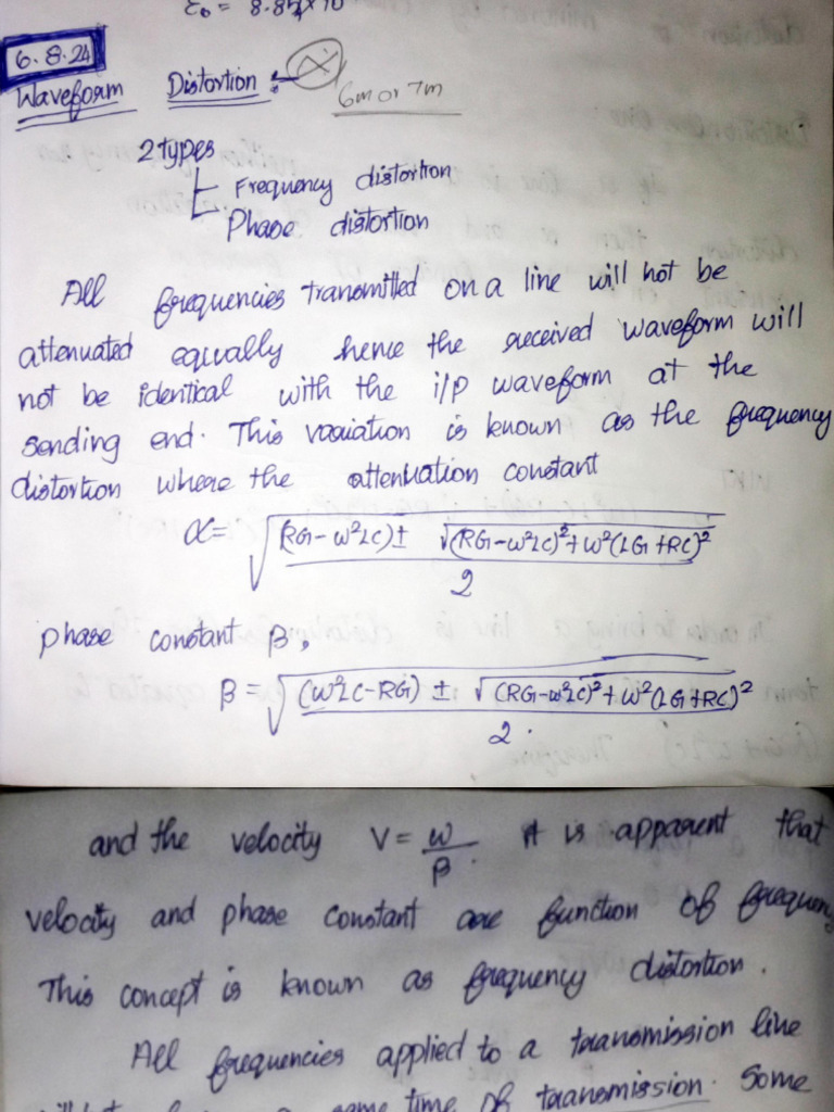 Distortionless Line | PDF