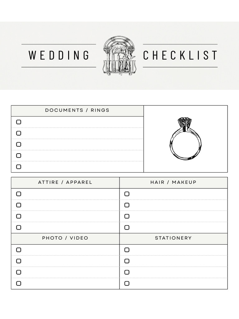Wedding Checklist Doc in Rustic Illustrated Style.pdf | PDF