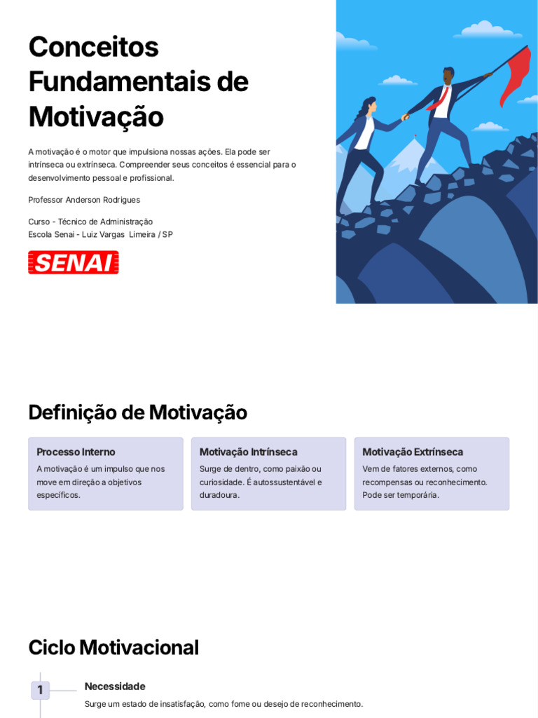 Conceitos Fundamentais de Motivacao | PDF | Motivação | Motivacional