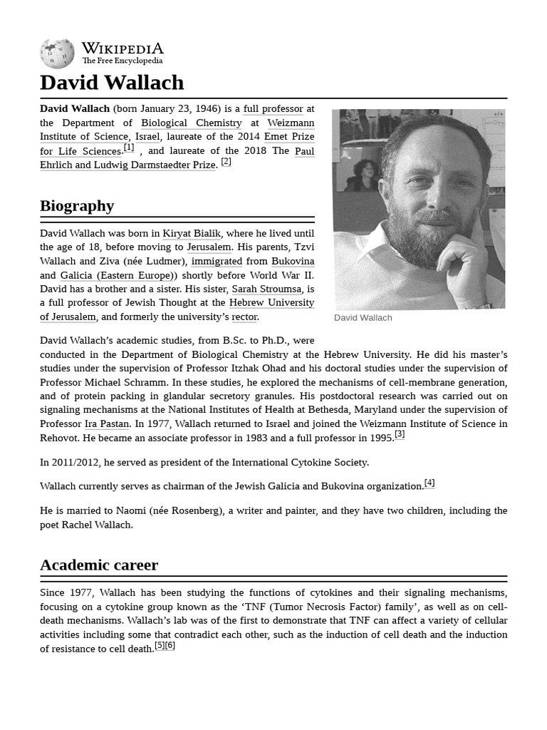 David_Wallach | PDF | Neurochemistry | Molecular Biology