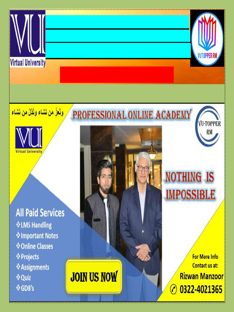 CS610 Quiz-1 File by Vu Topper RM | PDF | Computer Network | Network ... CS610 Quiz-1 File by Vu Topper RM | PDF | Computer Network | Network ...