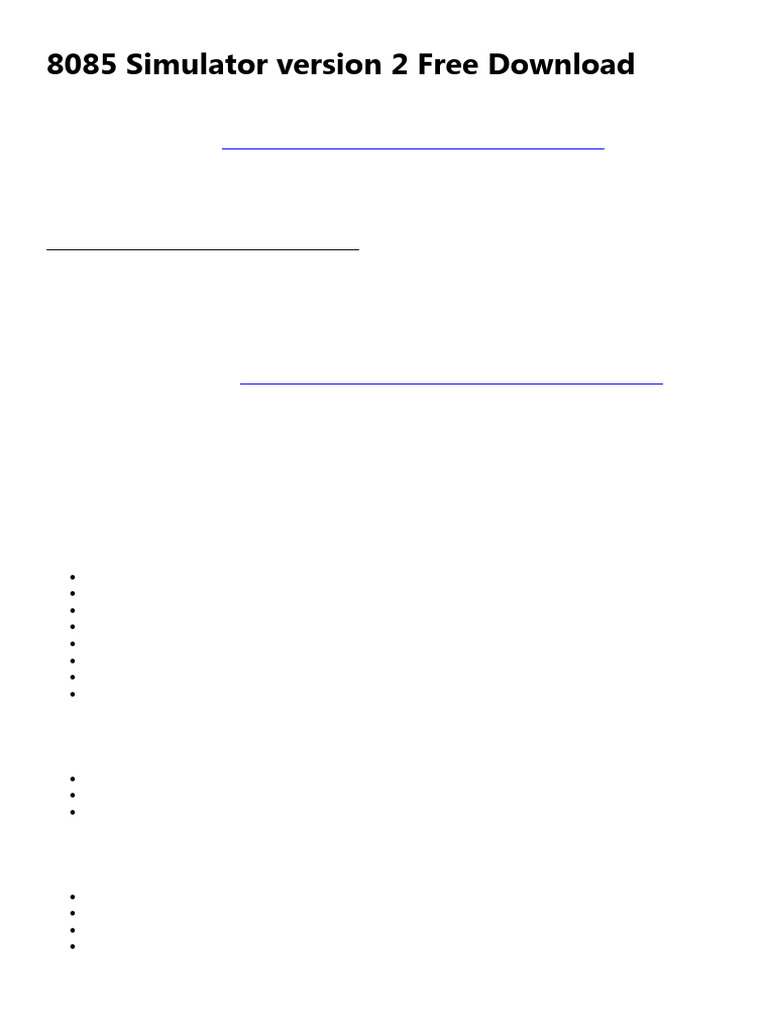 8085 Simulator Version 2 Free Download | PDF | Assembly Language ...