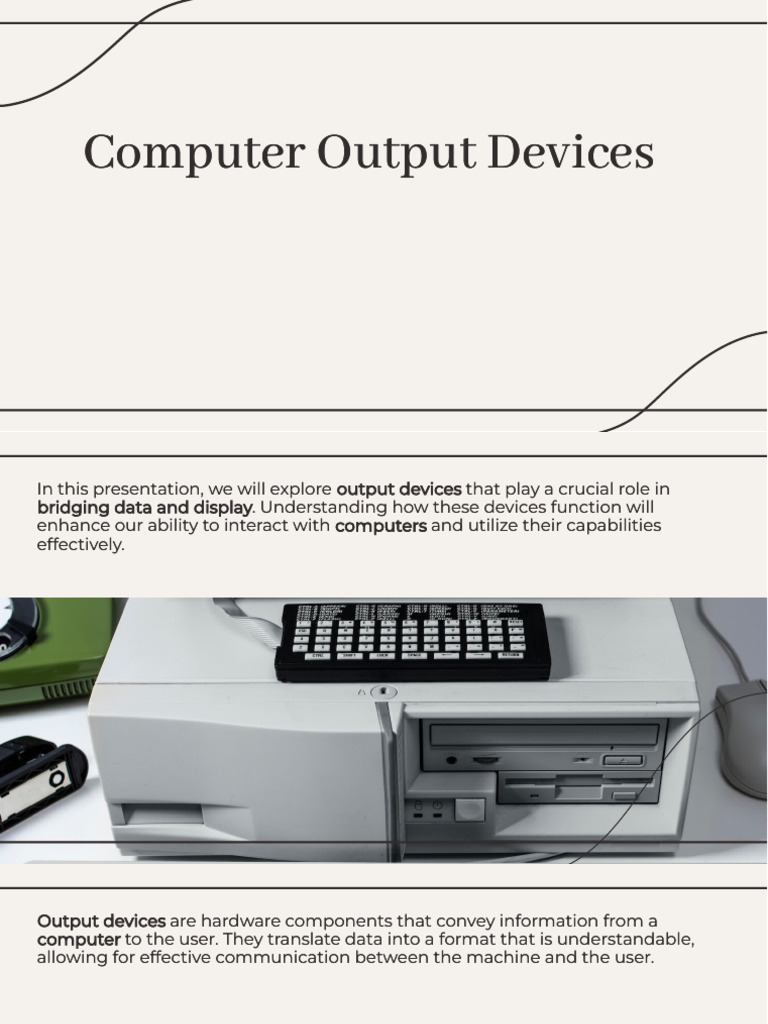 Understanding Computer Output Devices | PDF