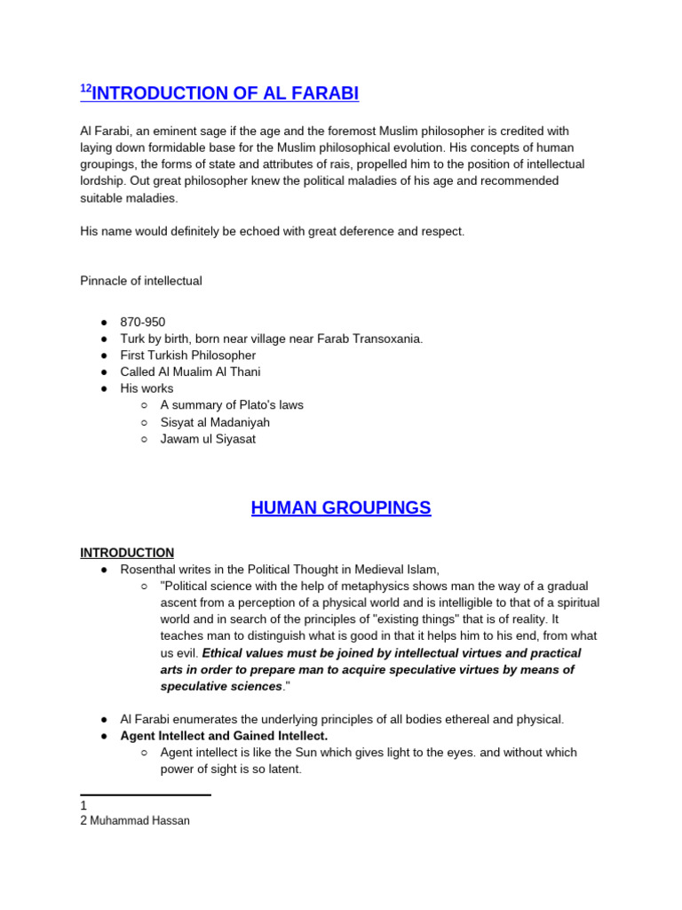 Al Farabi 2019 | PDF | Nous | Islamic Philosophy