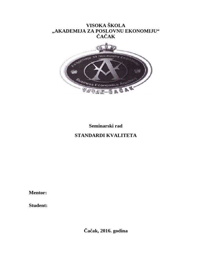 Standardi Kvaliteta | PDF