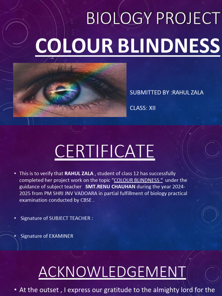 Color Blindness: A Student's Project | PDF | Color | Visual Perception