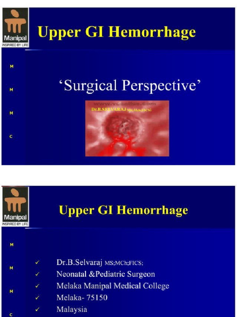 Upper Git Hemorrhage | PDF