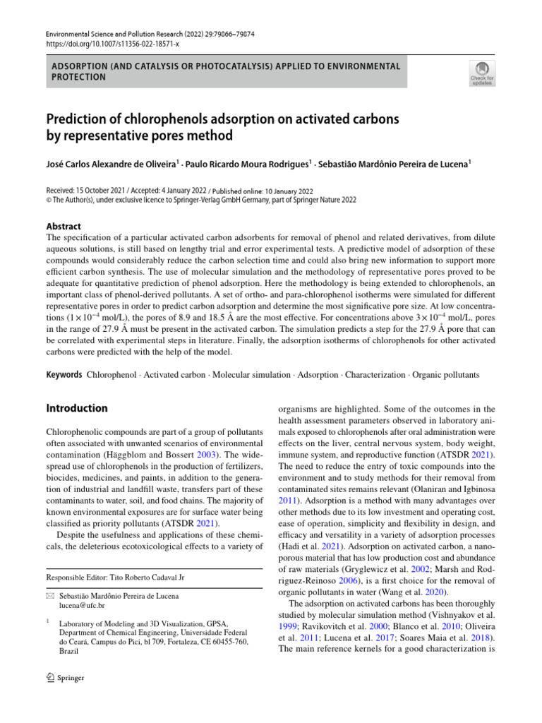 Prediction of Chlorophenols Adsorption On Activated Carbons by ...