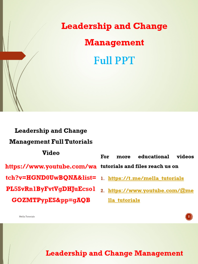 Leadership and Change Management (LCM) Full | PDF | Leadership ...