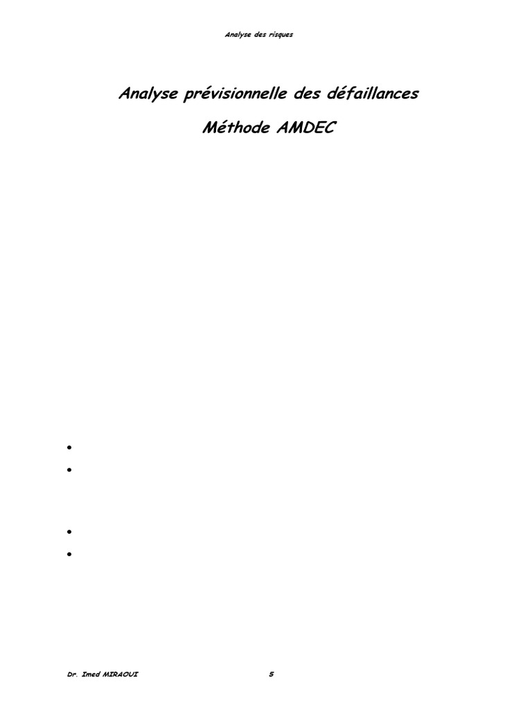 Analyse Des Risques-AMDEC | PDF | Risque | Ingénierie de fiabilité