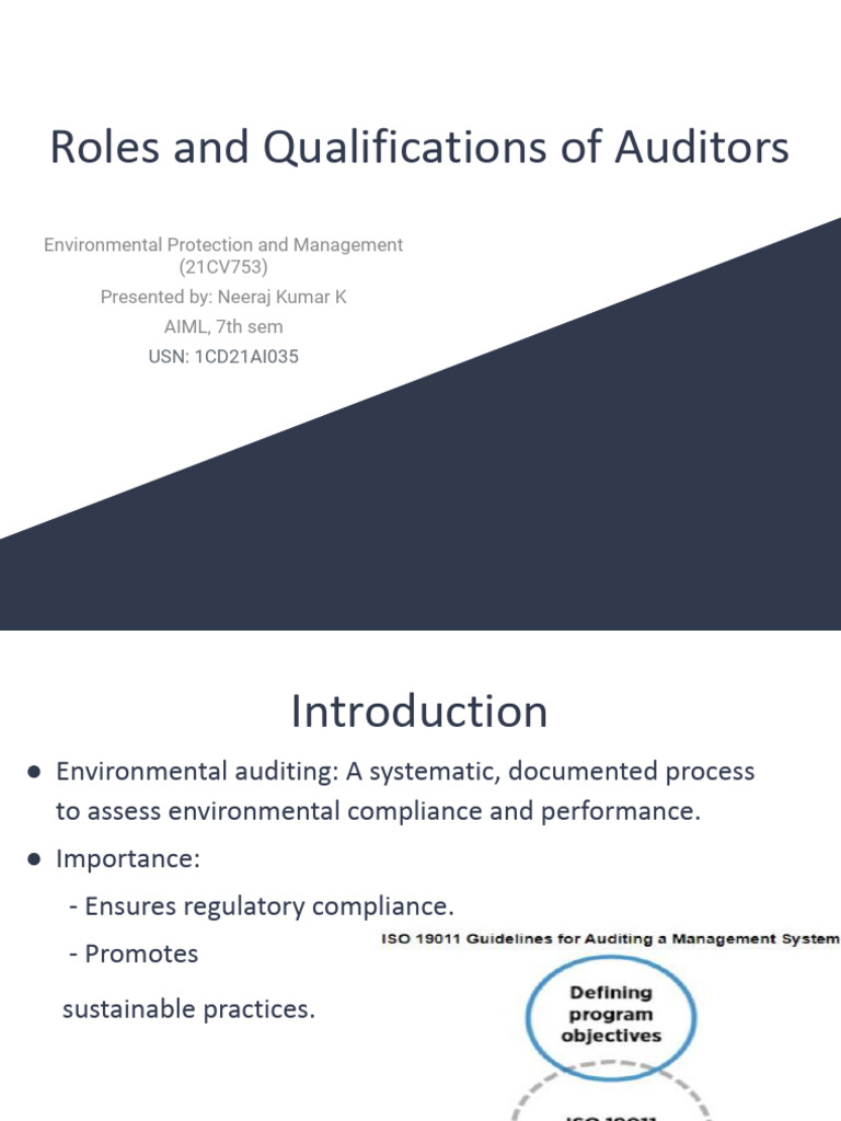 Roles_and_Qualifications_of_Auditors | PDF | Audit | Regulatory Compliance