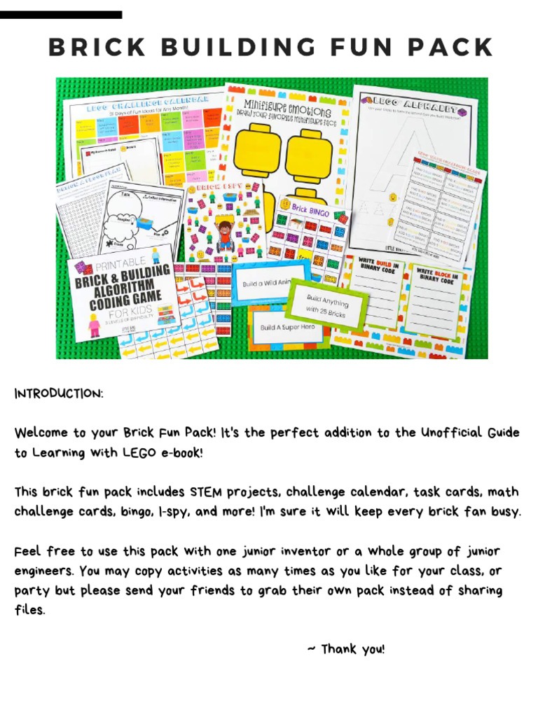 Brick Fun Pack for Kids 2020 | PDF