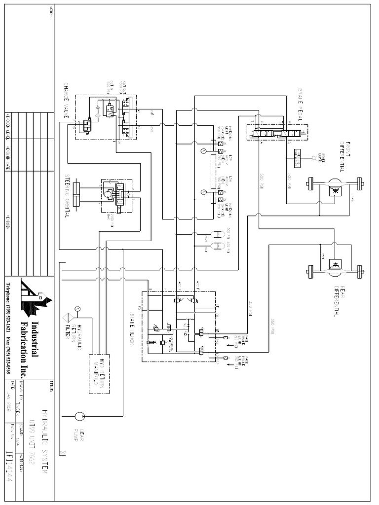 Ifi14144 Ut99 Hydraulic Schematic Unit 7662 | PDF