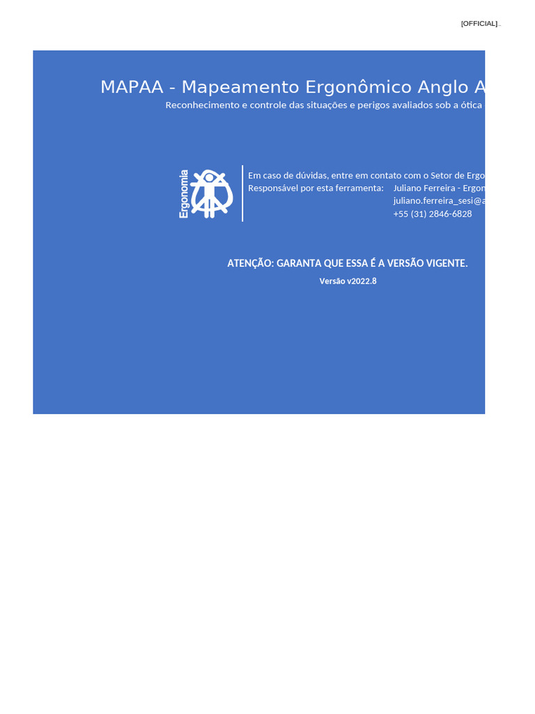 Aep - Mapaa - Modelo | PDF | Fatores humanos e Ergonomia