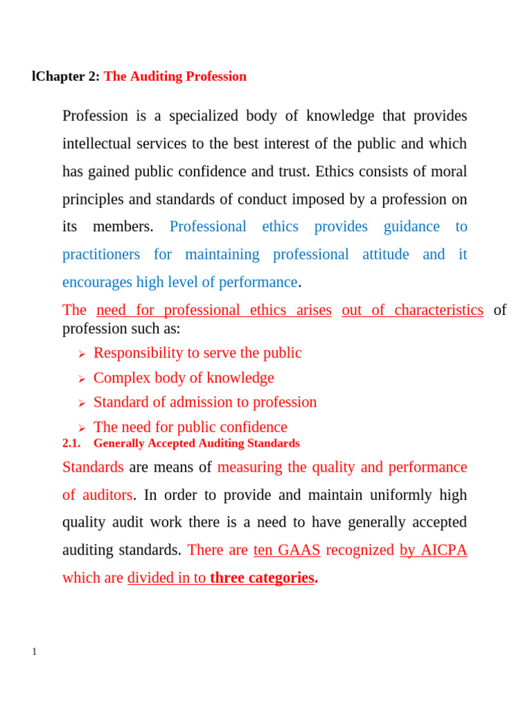 audit chapter 2 | PDF | Audit | Financial Statement