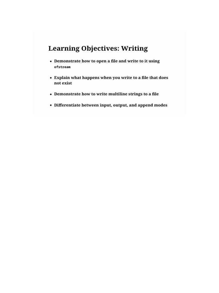 Writing To A File Pdf Computing Computer Programming