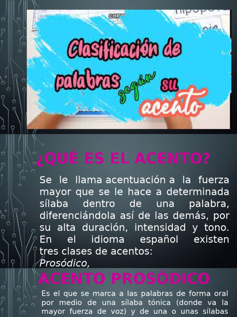 CLASIFICACION DE LAS PALABRAS POR EL ACENTO (1) | PDF | Idiomas | Estudios de idiomas extranjeros