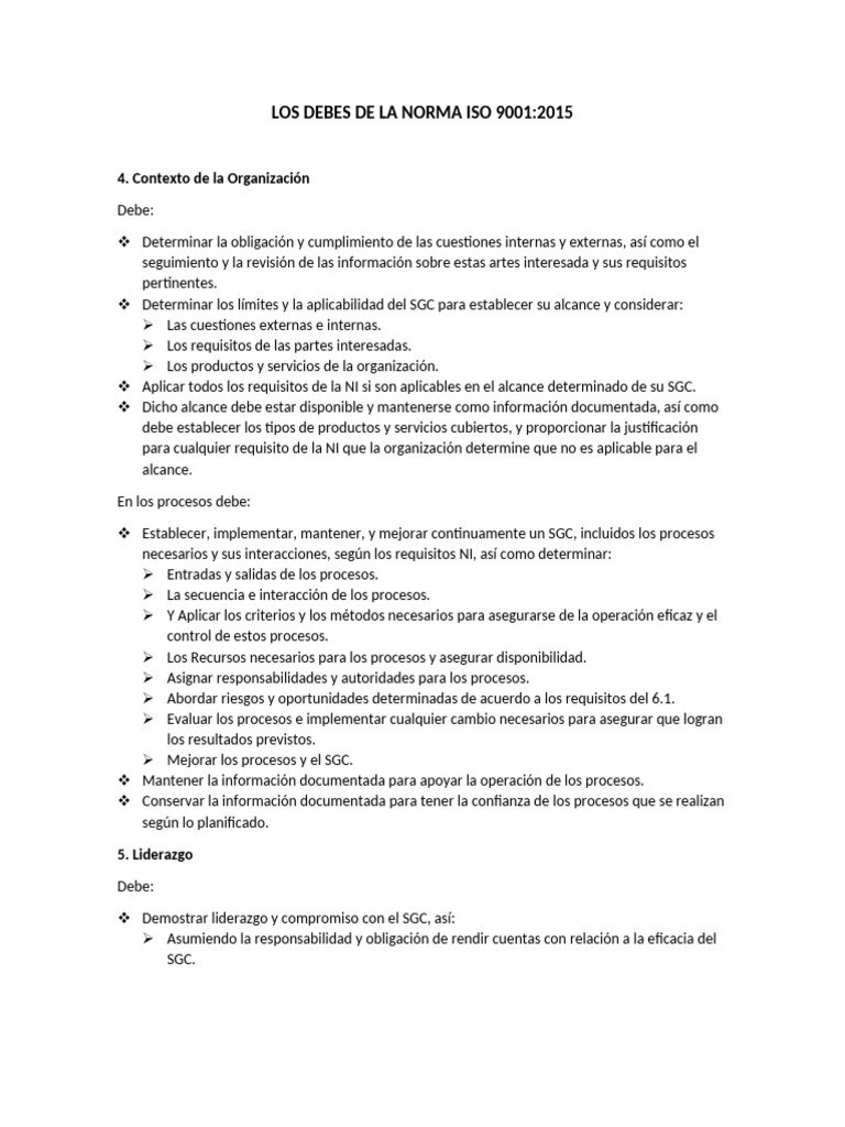 Sandra Martínez-Los debes de la Norma ISO 9001 | PDF | Calidad ...