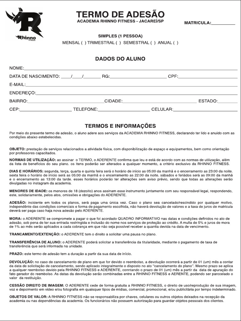 TERMO DE ADESÃO SIMPLES | PDF