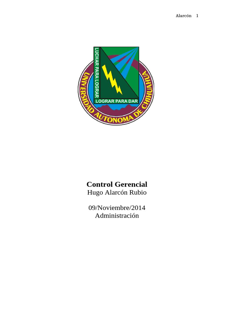 Control Gerencial | PDF | Presupuesto | Business