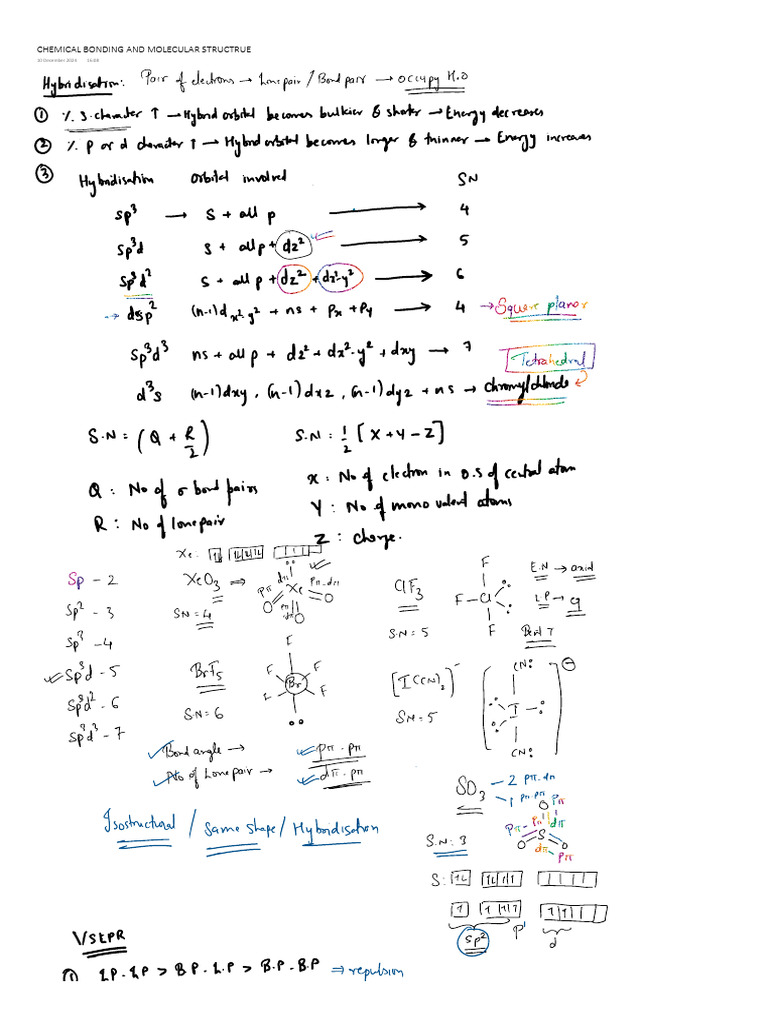 Chemical Bonding and Molecular Structrue | PDF